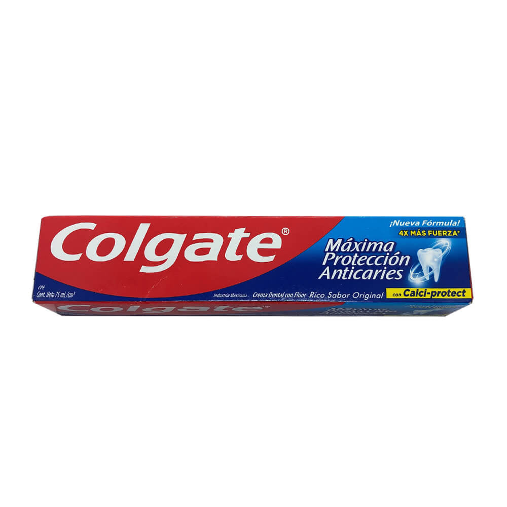 Pasta de Dientes Colgate Maxima Proteccion Calcio 75ml – BodegaMarket.cl